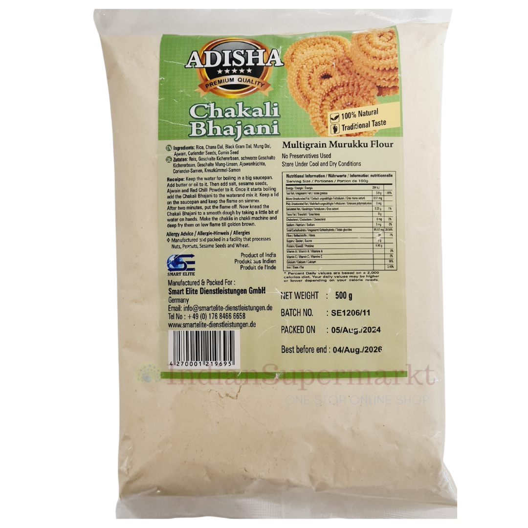 Adisha Chakli Bhajani Pith 500gm – IndianSupermarkt