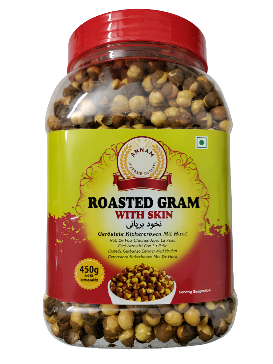 Annam Roasted Gram with Skin 225gm Jar – IndianSupermarkt