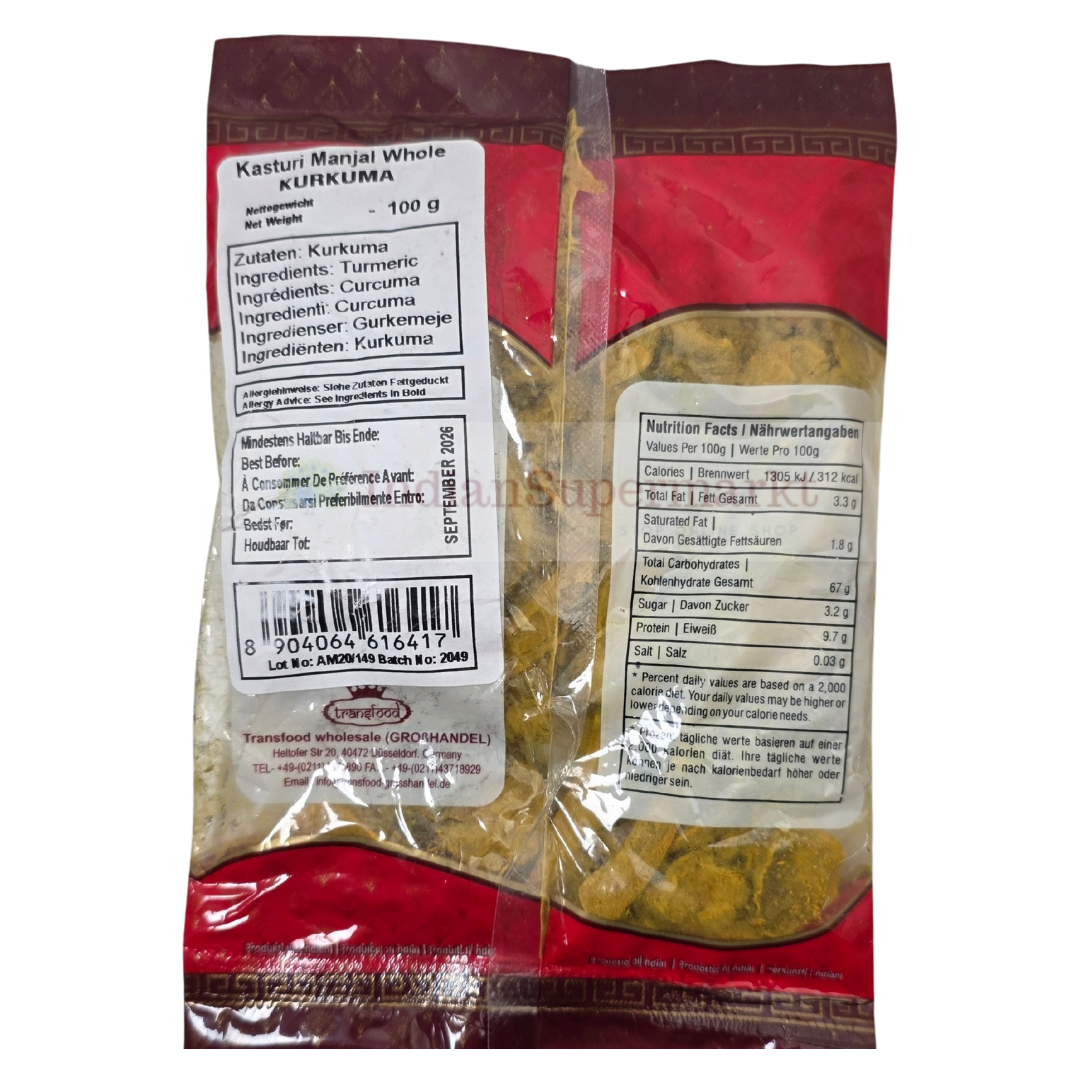 Annam Kasturi Haldi Whole - Kasturi turmeric Whole 100gm – IndianSupermarkt