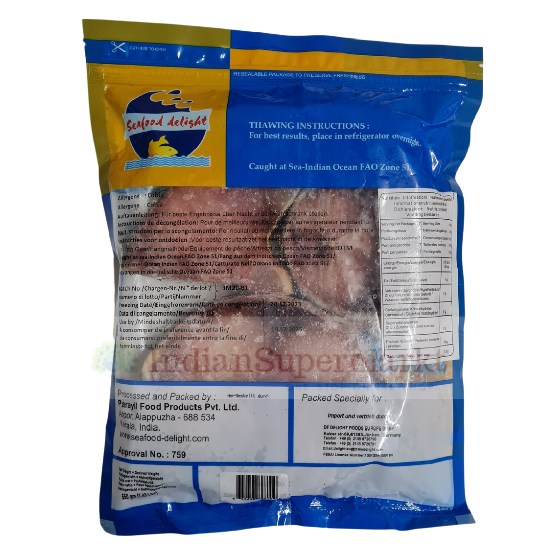 Frozen Seafood Delight Motha (Cobia) Fish Steak 700gm (Delivery in Ber ...