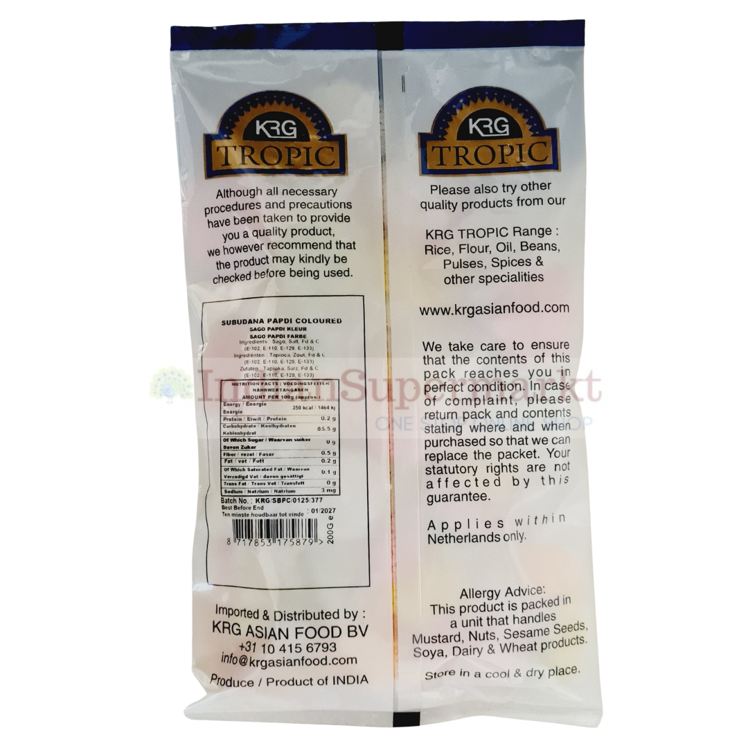 Tropic Sabudana Coloured Round Upwas Chips 200gm – IndianSupermarkt