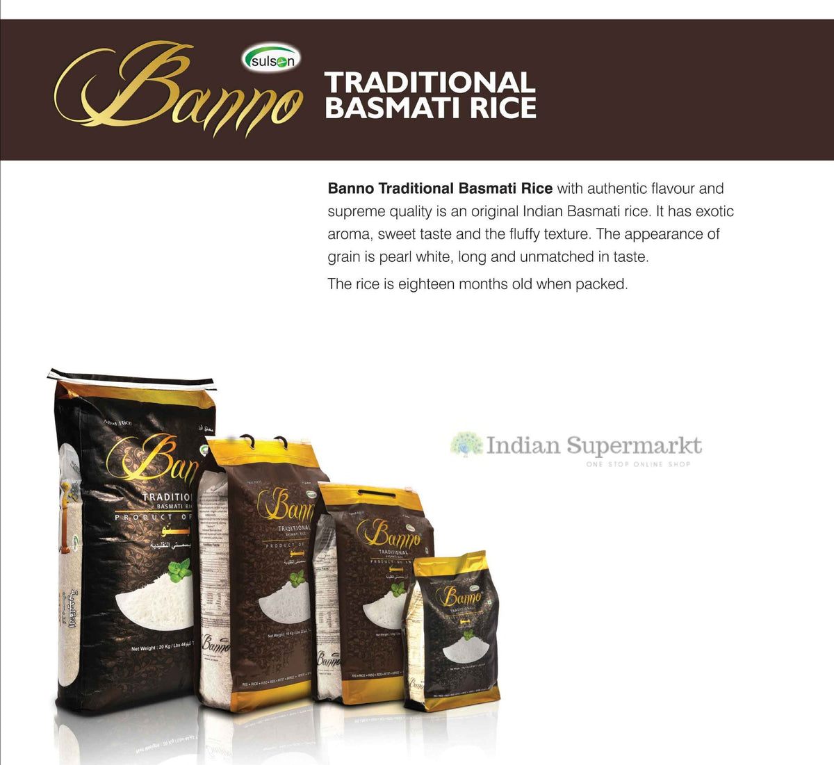 Banno Traditional Basmati Rice 5kg – IndianSupermarkt