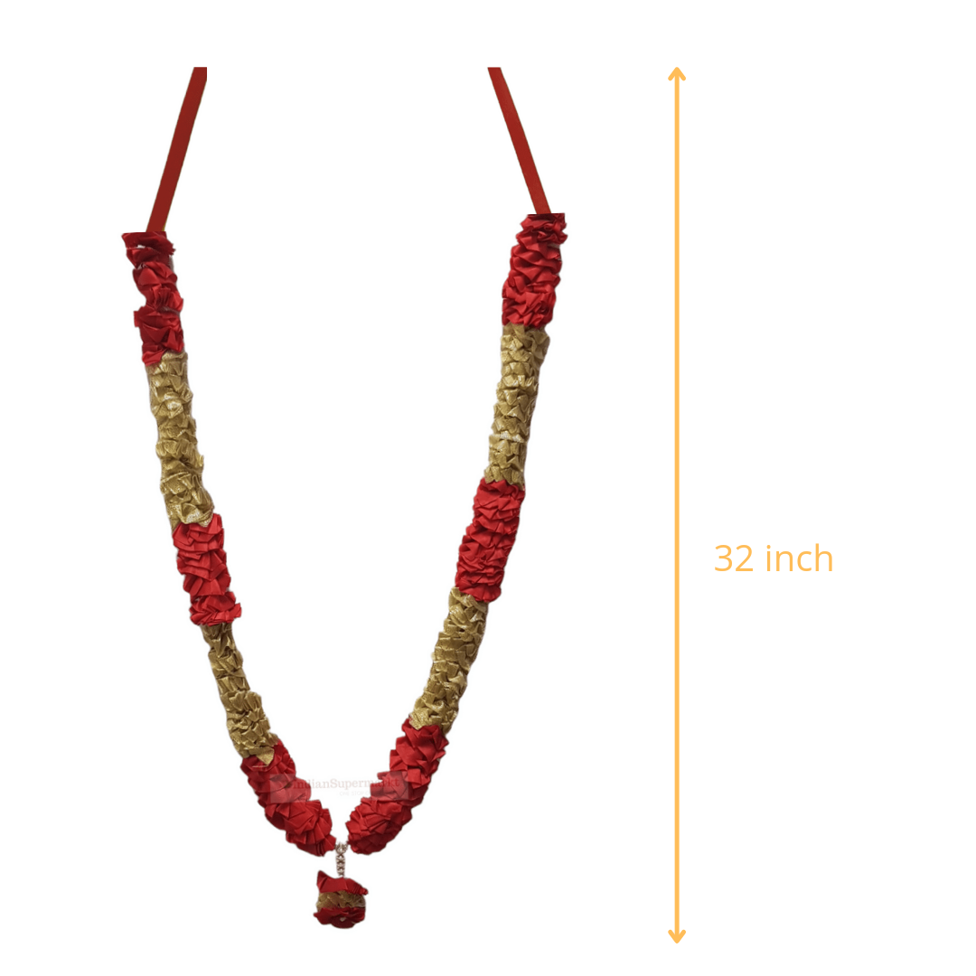 Wedding Varmala or Garland - Red and Golden flowers – IndianSupermarkt